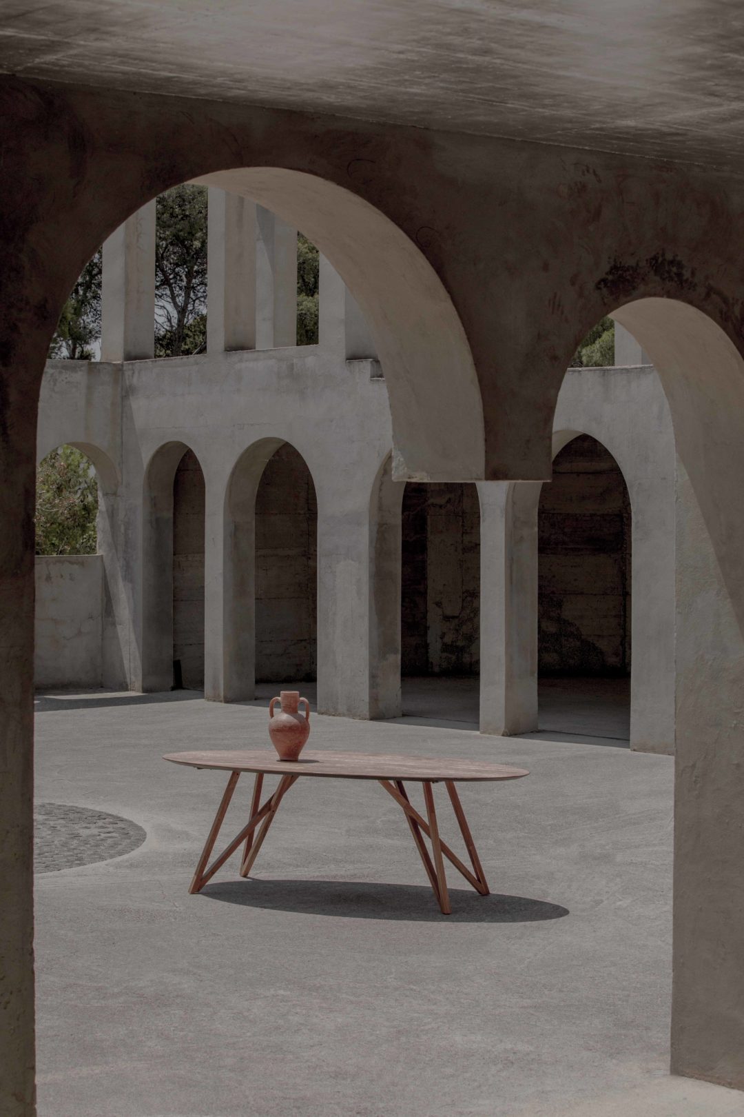 Spider oval table made from recycled solid teak 220 x 120 x 75 cm ...