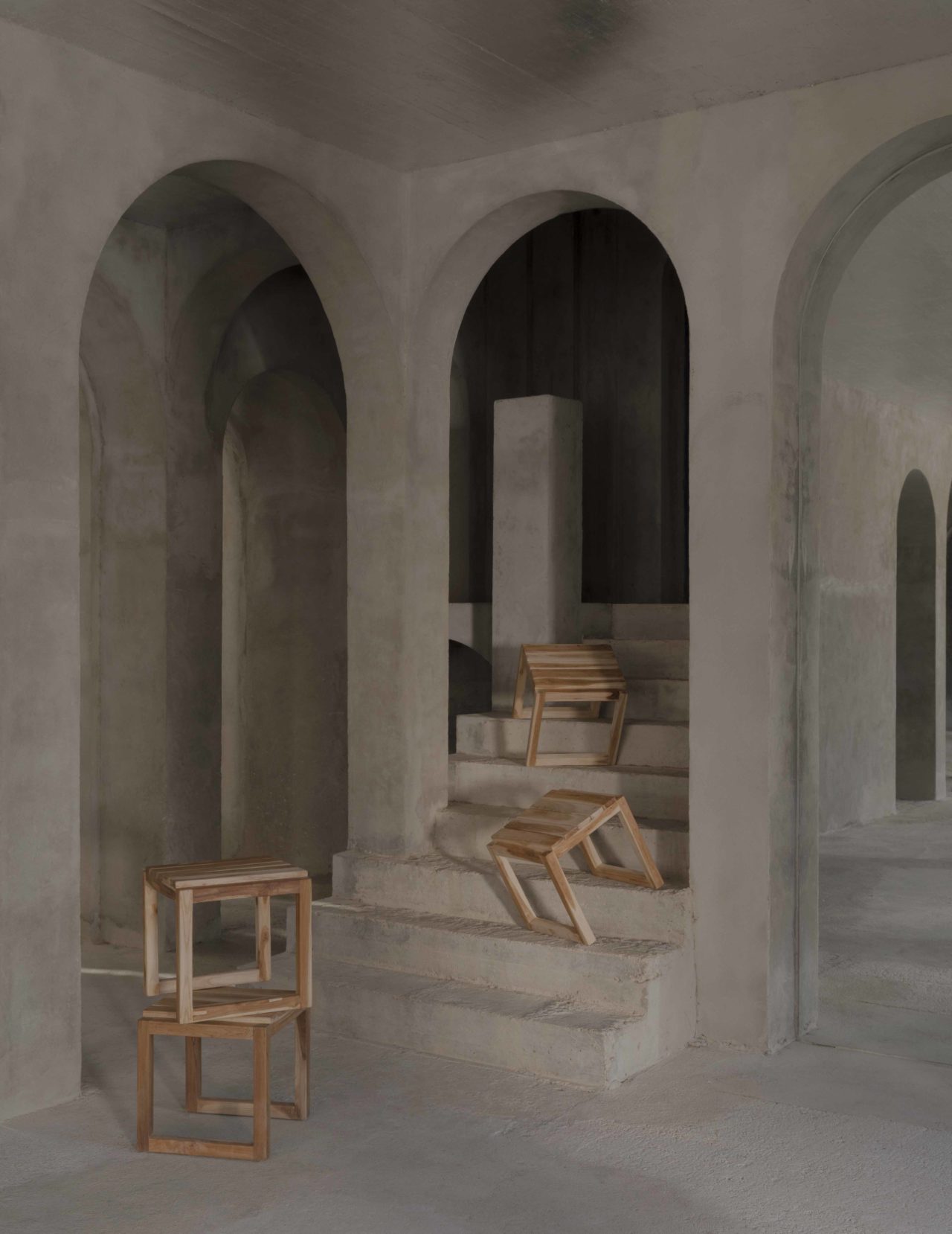 Slats Bench/Shelve made of massive teak - Pilma - Interior design and ...