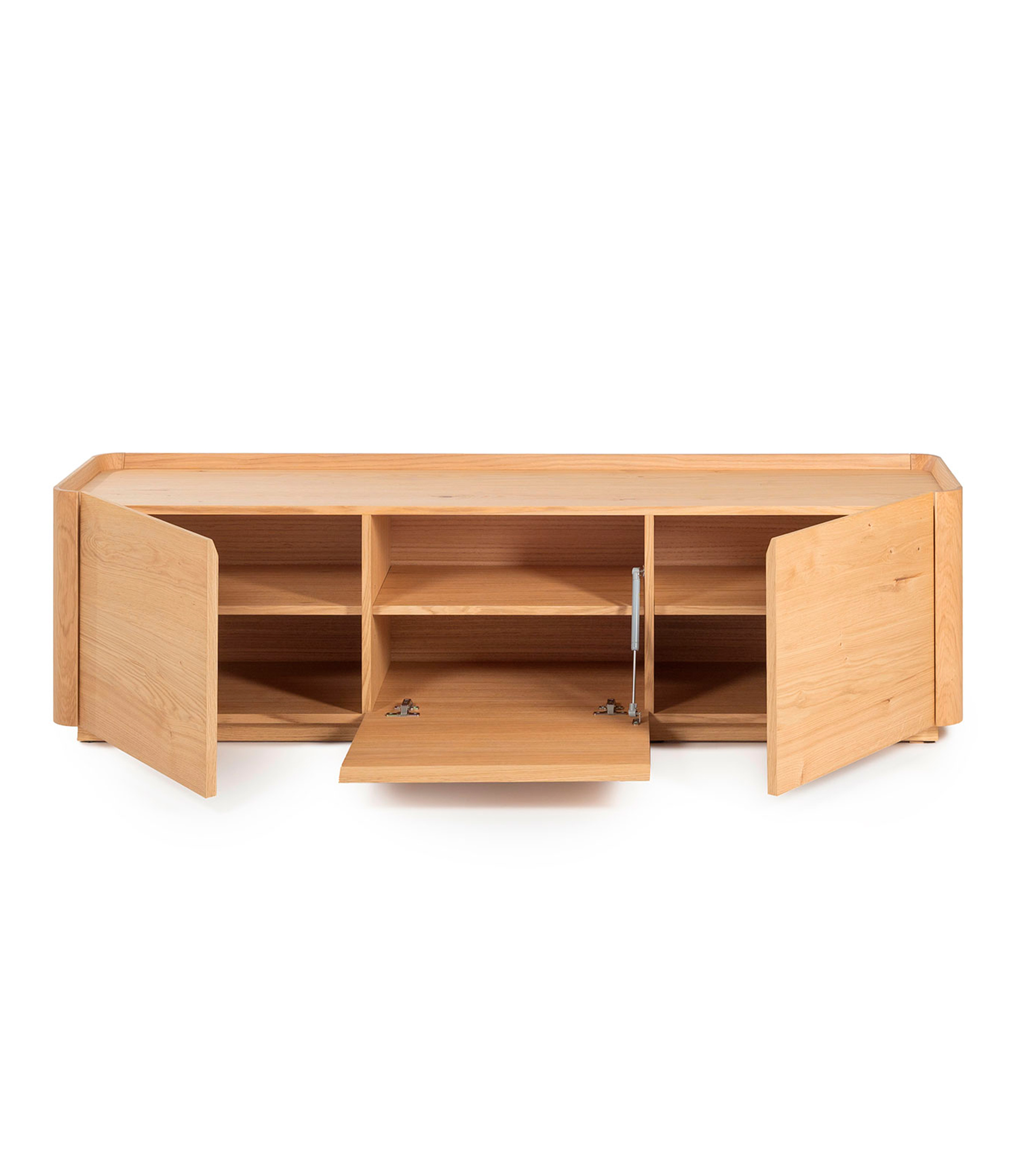 Wave TV cabinet 180 x 45 x 50 cm made of natural knotty oak - Pilma ...
